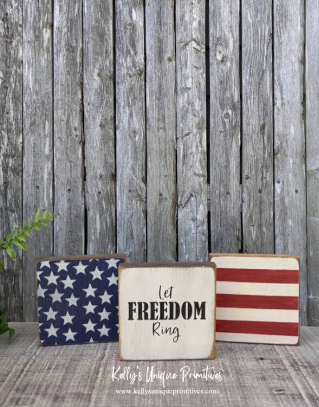 Let Freedom Ring Wooden Patriotic Block Signs - Etsy