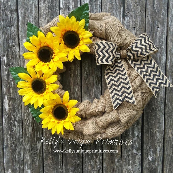 Sunflower Burlap - Etsy