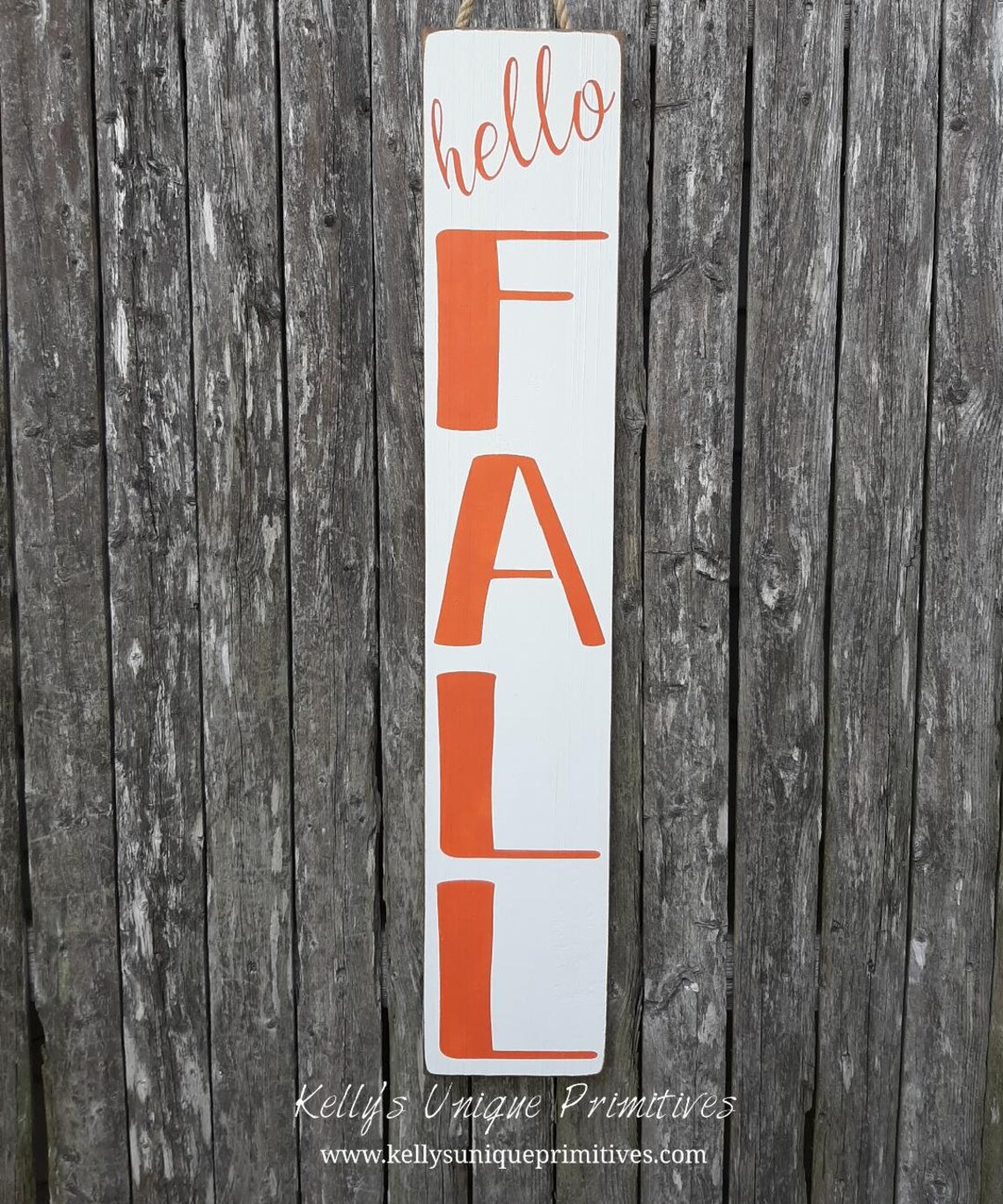 Hello Fall Vertical Sign Porch Signs Outdoor Fall Decor - Etsy