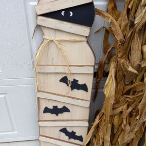 Wooden Mummy Porch Leaner Halloween Decor - Etsy