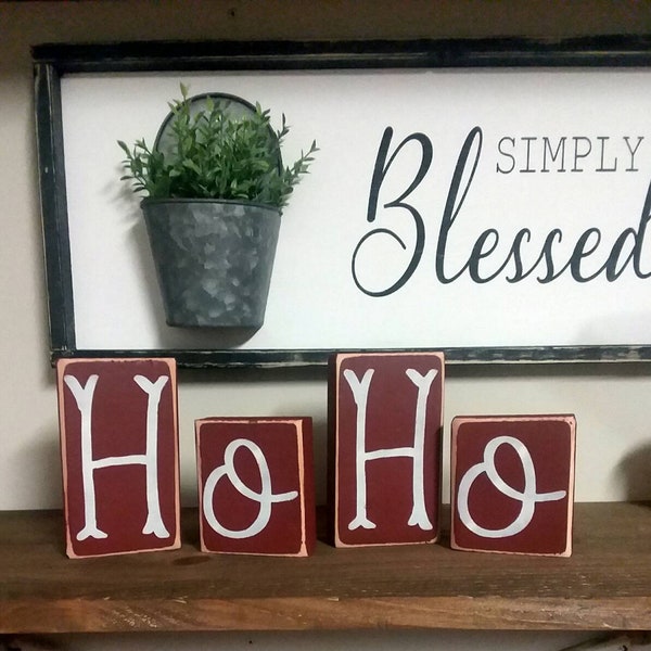 Wooden Ho Ho Ho Signs - Etsy