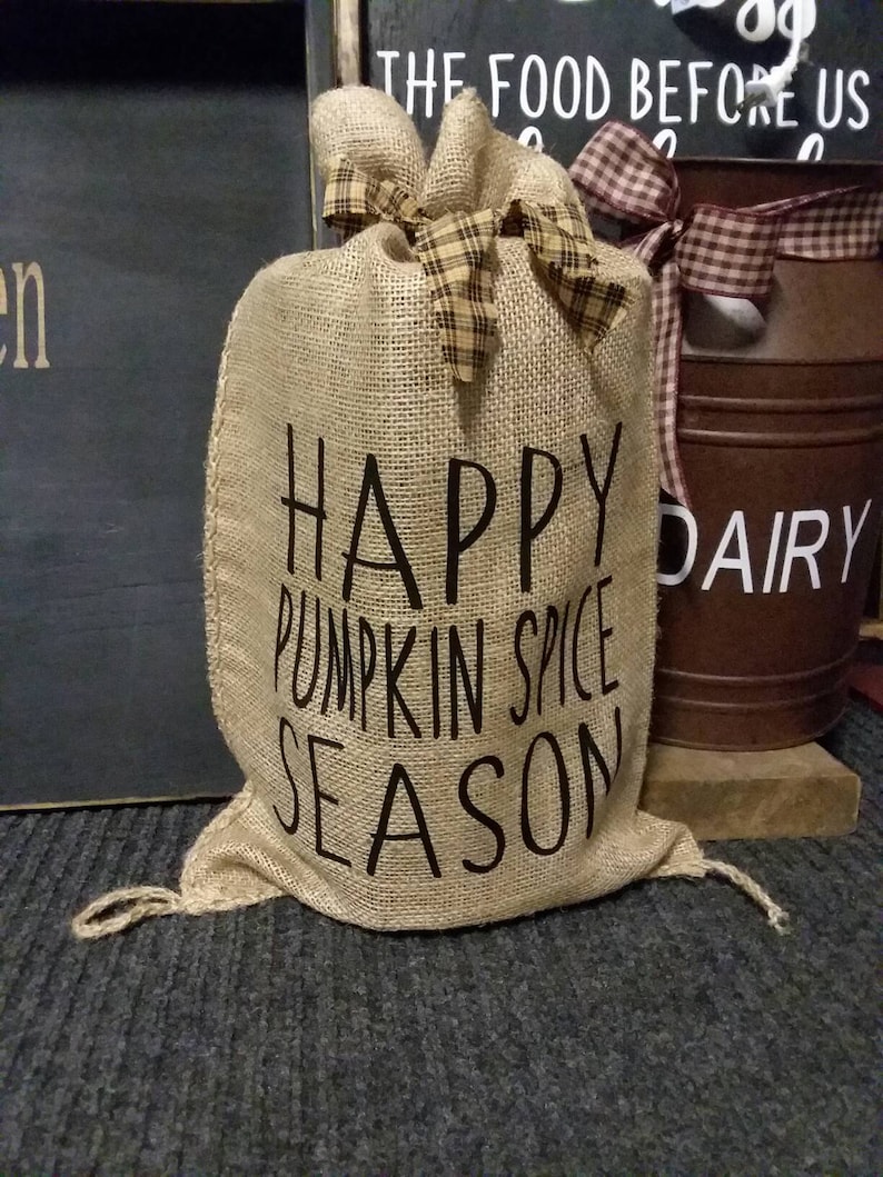 Fall Lighted Burlap Sacks Burlap Fall Decor Autumn Decor - Etsy