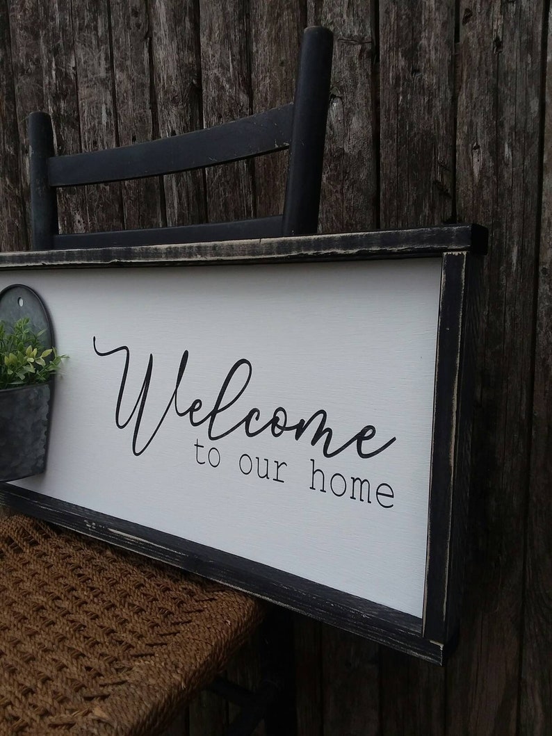 Welcome to Our Home Sign Farmhouse Signs Farmhouse Decor Rustic Decor ...