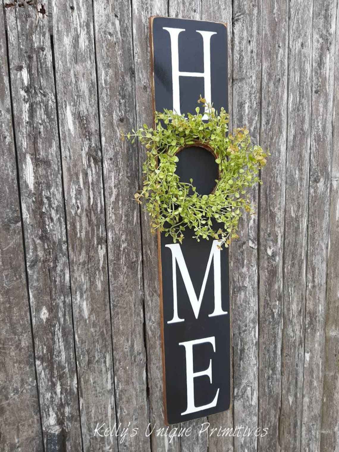 Vertical Home Sign Wooden Sign Wreath Sign Gallery Wall Decor Farmhouse ...