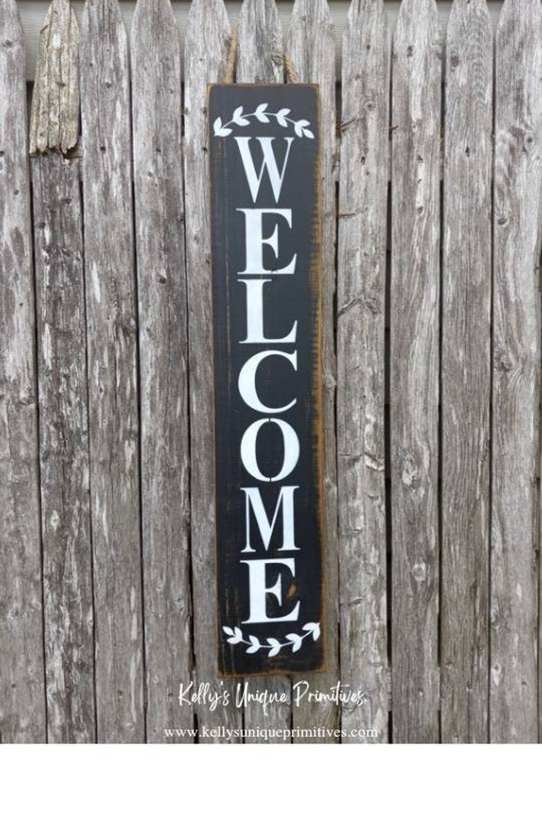 Vertical Welcome Door Hanger Front Door Sign - Etsy