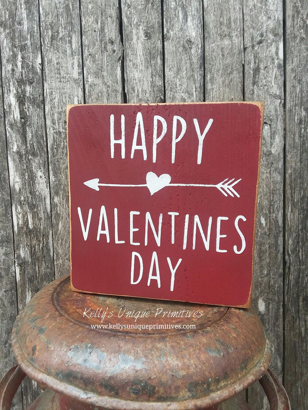 Happy Valentines Day Sign V-day Decor Feb 14 Signs - Etsy