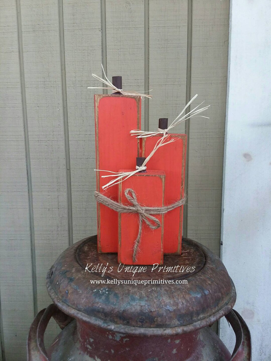 Wooden Pumpkin Blocks Pumpkin Patch Set Rustic Pumpkin Decor Table ...