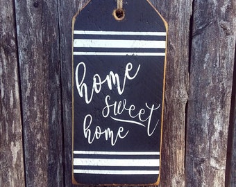 Home Sweet Home Large Wooden Tag Farmhouse Tags | Etsy