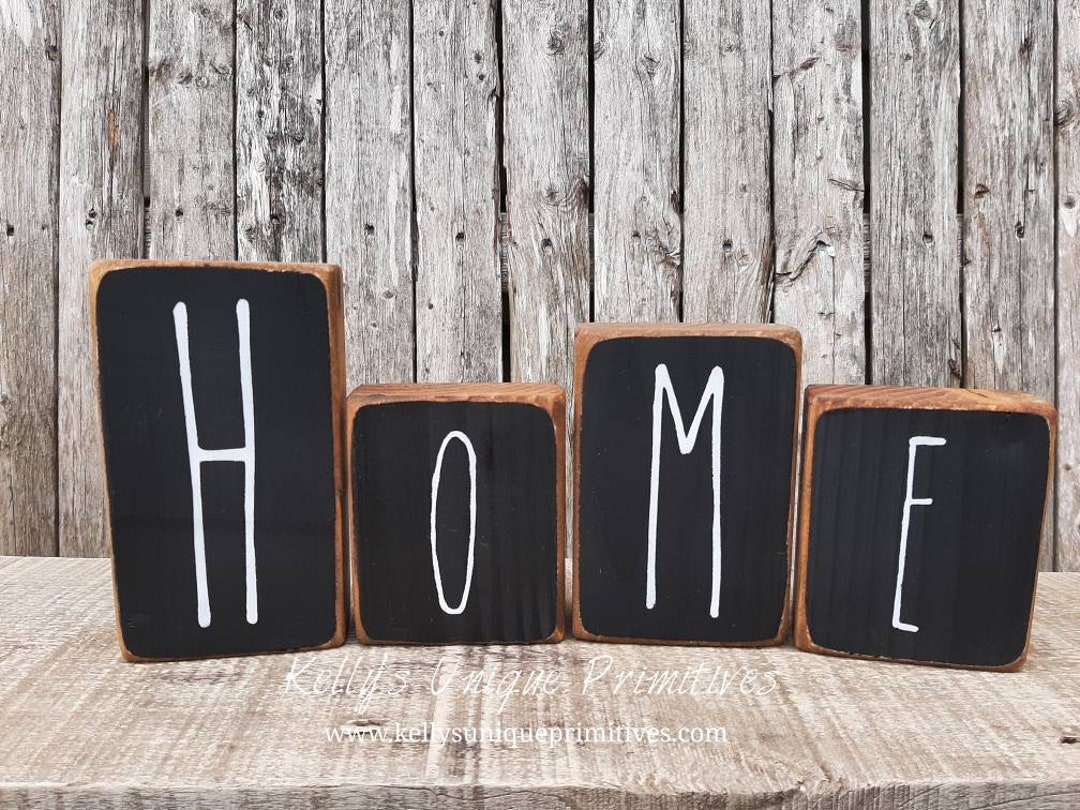 Home Block Letter Sign Set Farmhouse Country Home Decor - Etsy