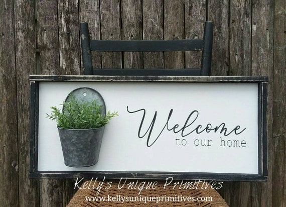 Welcome to Our home Sign Farmhouse Signs Farmhouse Decor | Etsy