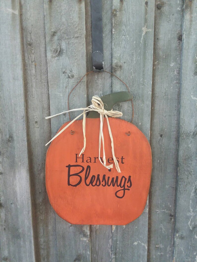 Happy Fall Y'all Pumpkin Door Hanger Primitive Pumpkin | Etsy