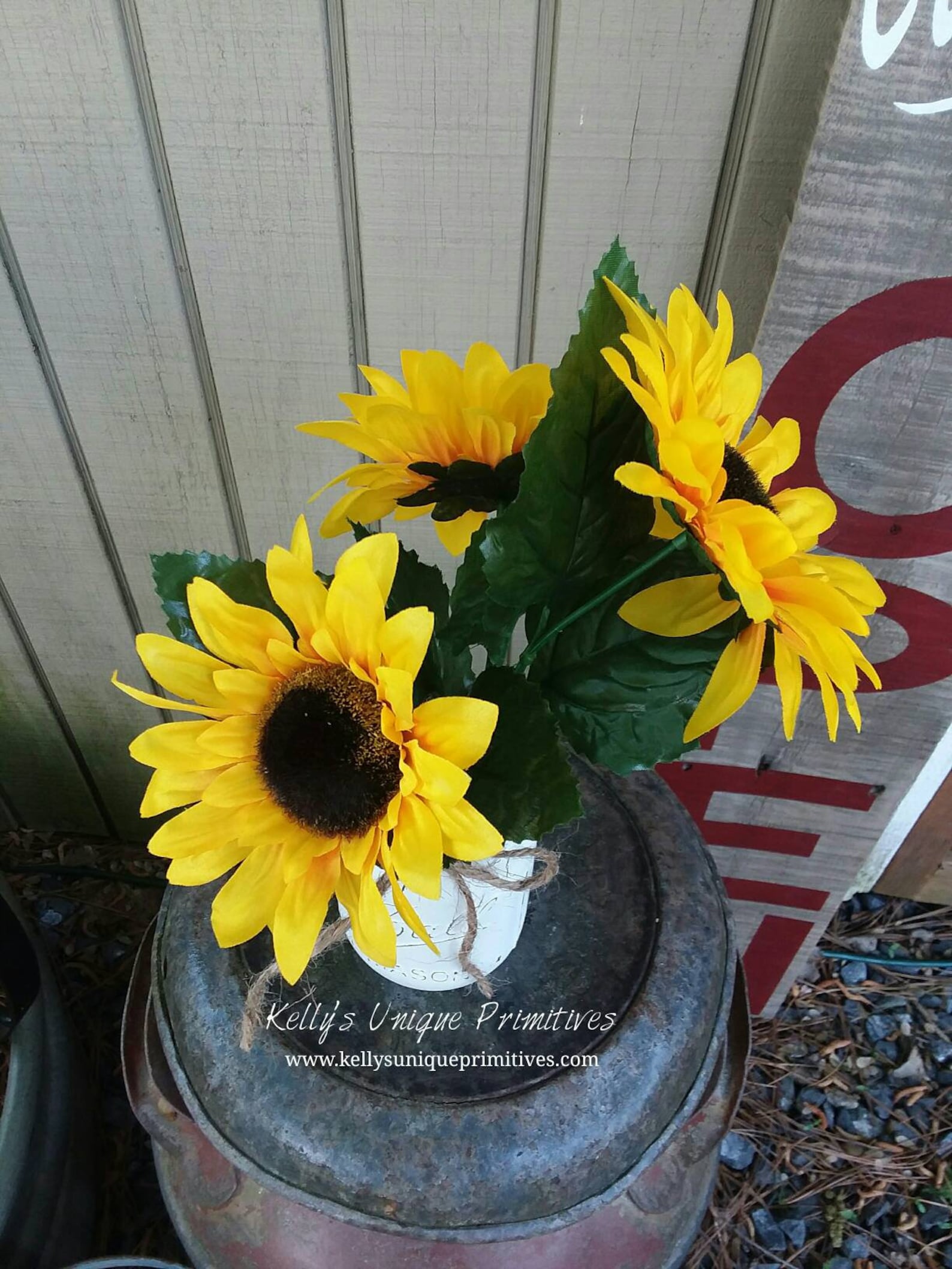 Sunflower Mason Jar Arrangement Sunflower Floral Arrangements Mason Jar ...