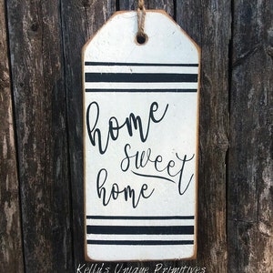 Home Sweet Home Large Wooden Tag Farmhouse Tags - Etsy