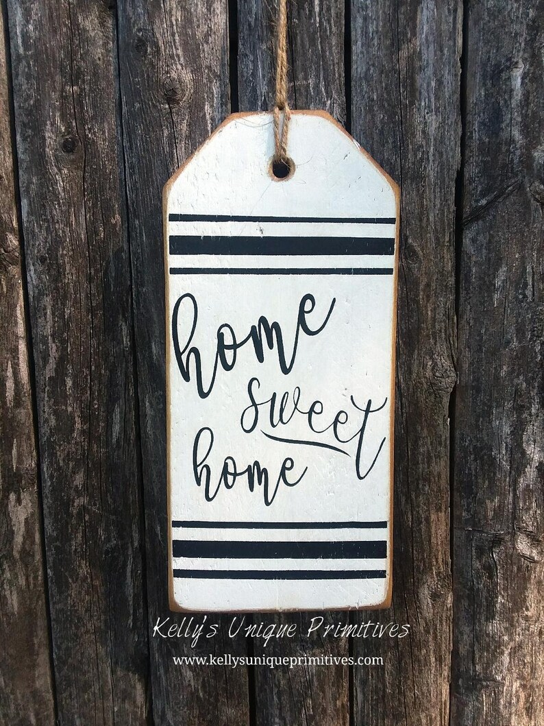 Home Sweet Home Large Wooden Tag Farmhouse Tags - Etsy