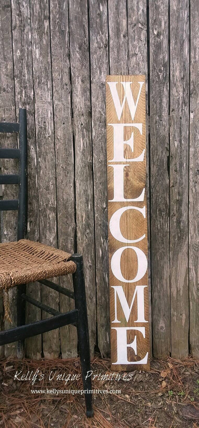 Vertical Welcome Sign Front Door Signs Country Decor - Etsy