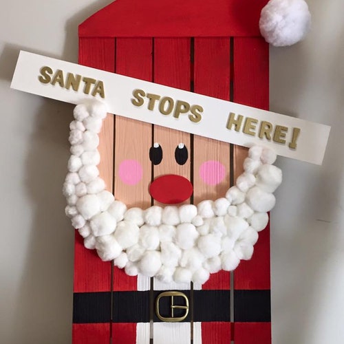 Wooden Santa Santa Pallet Santa Christmas Decor Christmas - Etsy
