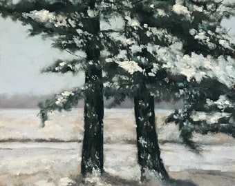 Snow Field Painting - Etsy