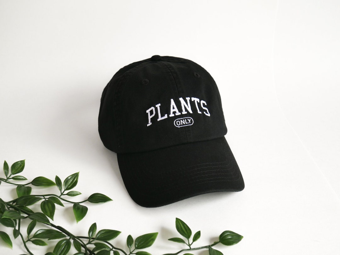 Plants Only Embroidered Hat Vegan Dad Hat Vegan Gift - Etsy Denmark