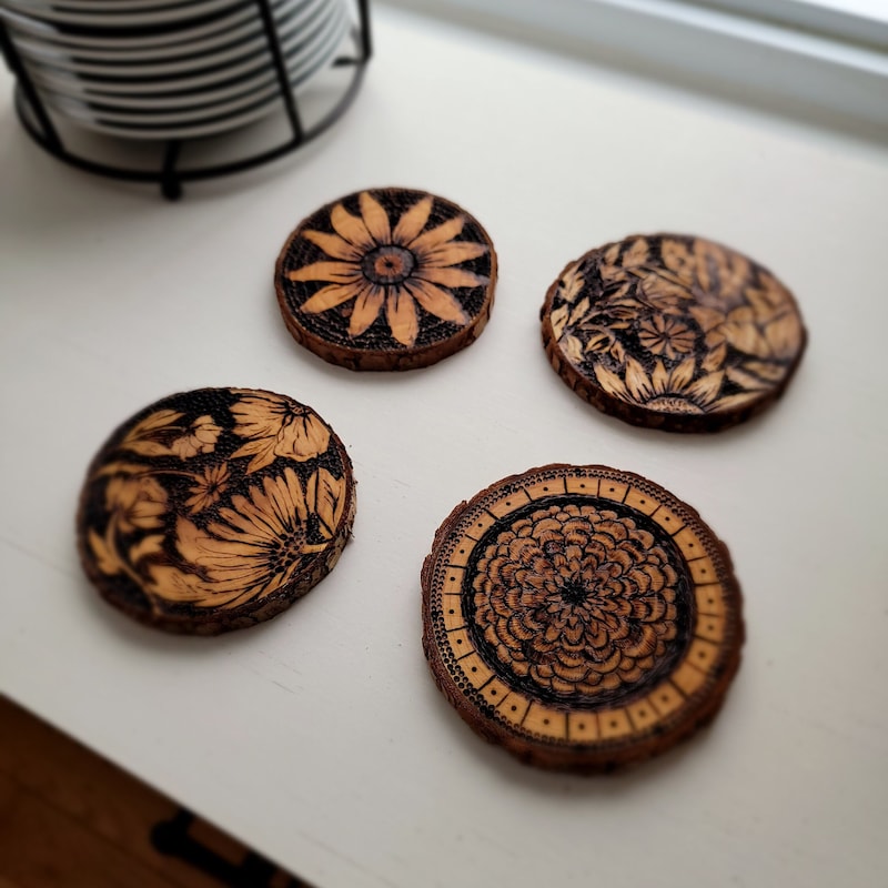 Wood Burning Coaster - Etsy