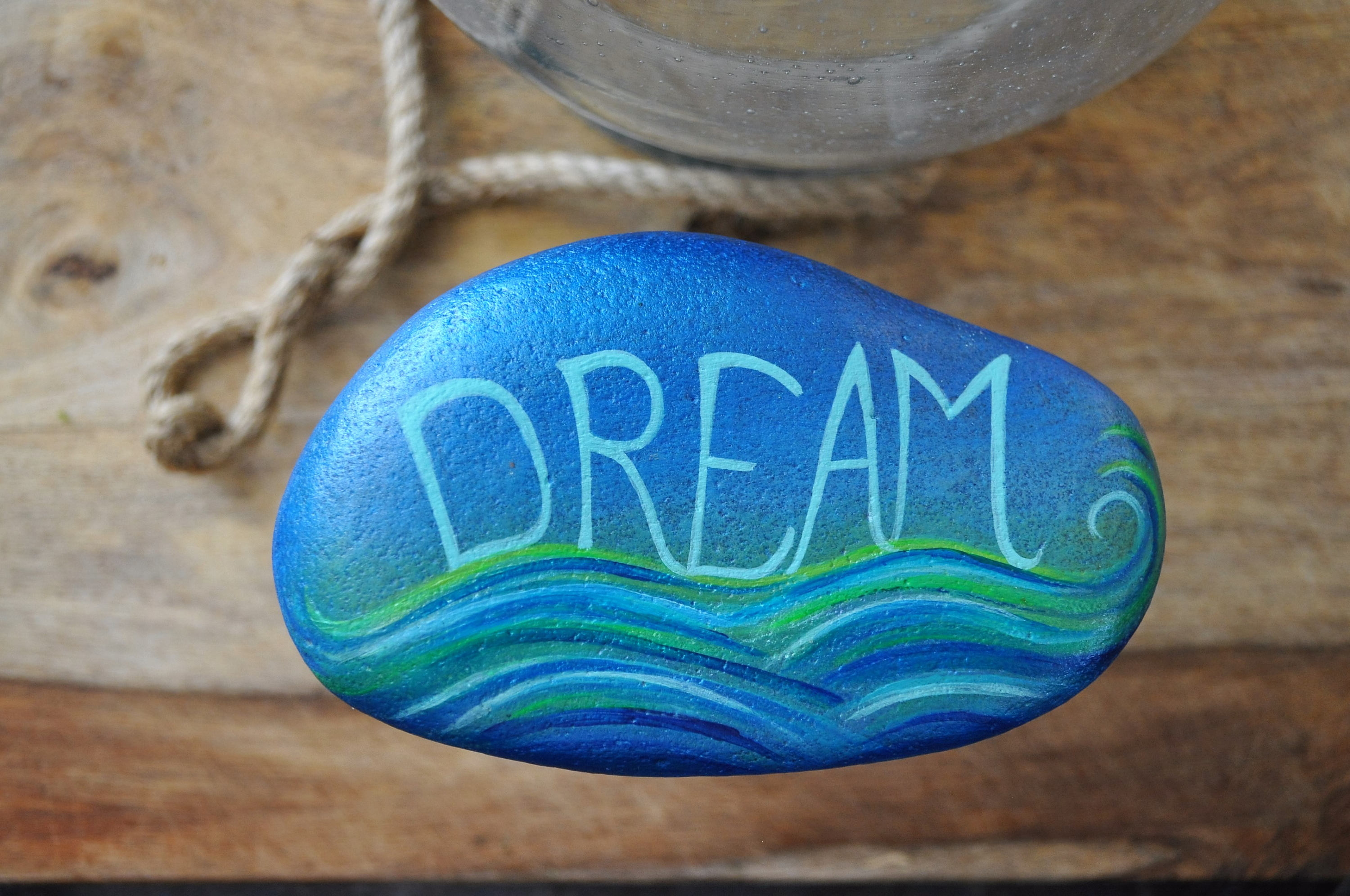 Hand Painted Stone Nautical Stone Art Inspirational Stone - Etsy