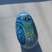 Painted Bird Rock, Hand Painted Stone, Blue Bird Stone, Art on Stone ...
