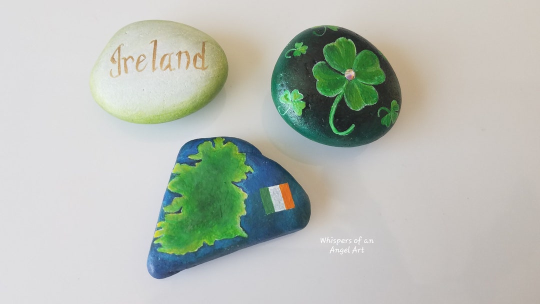 Refrigerator Magnets, Painted Stones, Irish Magnets, St.pattys Day ...