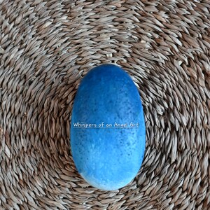 Painted Bird Rock, Hand Painted Stone, Blue Bird Stone, Art on Stone ...