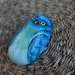 Painted Bird Rock, Hand Painted Stone, Blue Bird Stone, Art on Stone ...