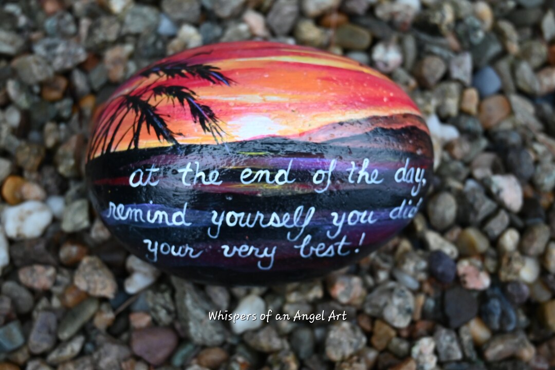 Inspirational Painted Stone, Stone Art, Hand Painted Rock, Stone Art ...