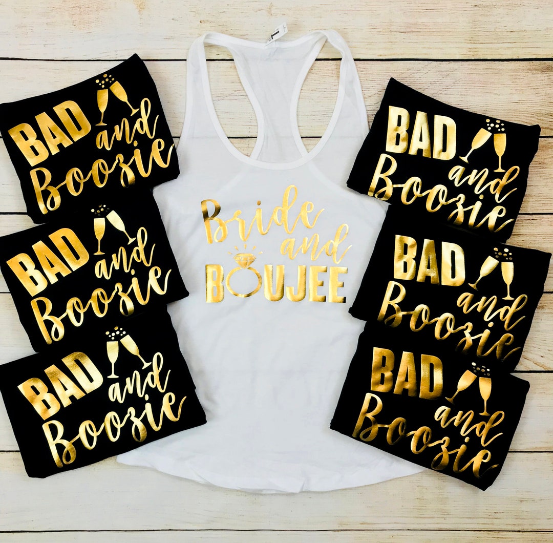 Bride and Boujee Shirts, Bachelorette Party Bad and Boozie Shirts ...