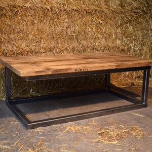 Stunning Three Legged Coffee Table Made With Reclaimed Scaffold Boards ...