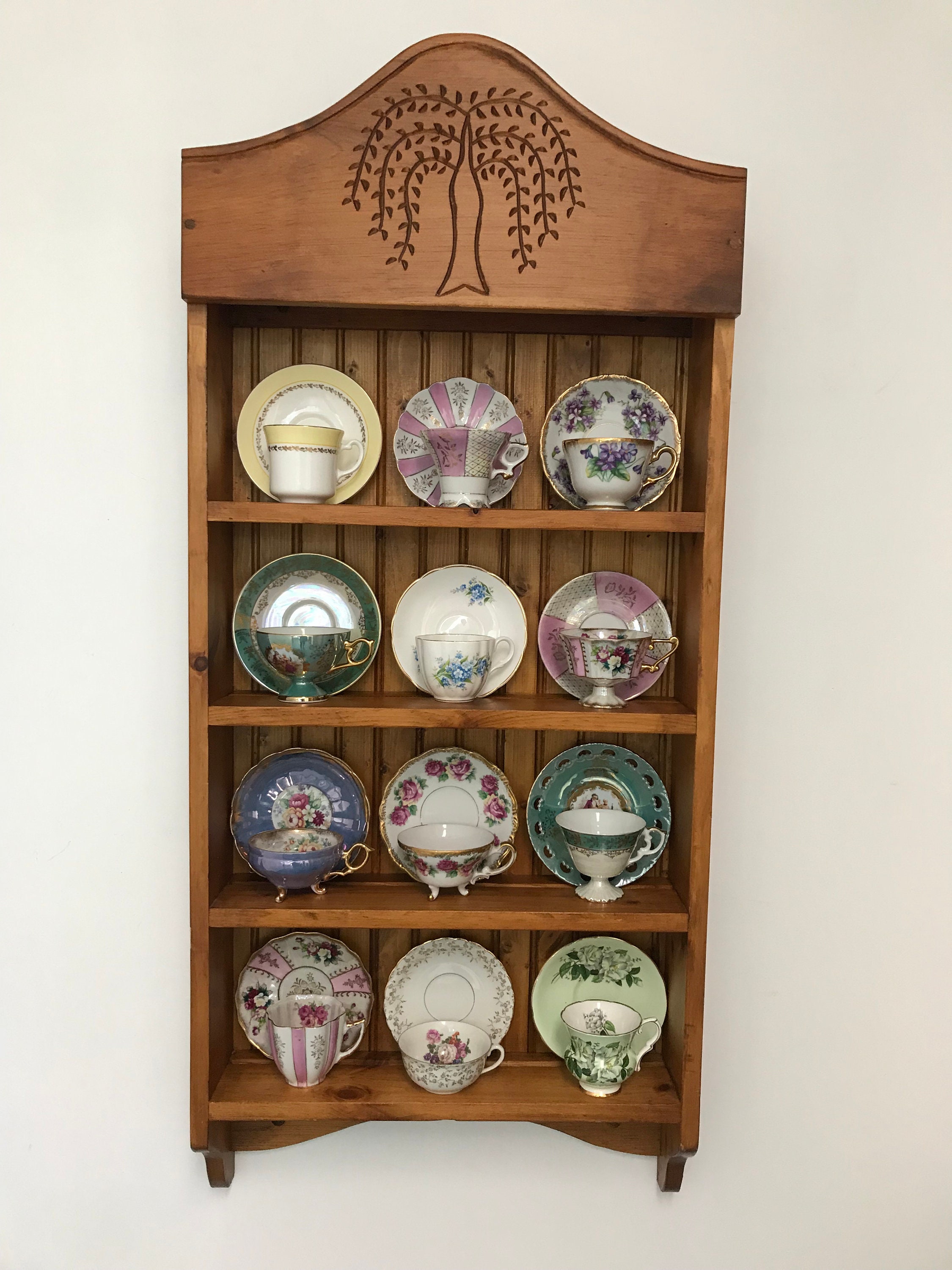 Teacup Shelf Woodworking Plan, Simple Woodworking Plans, Weekend Crafts ...