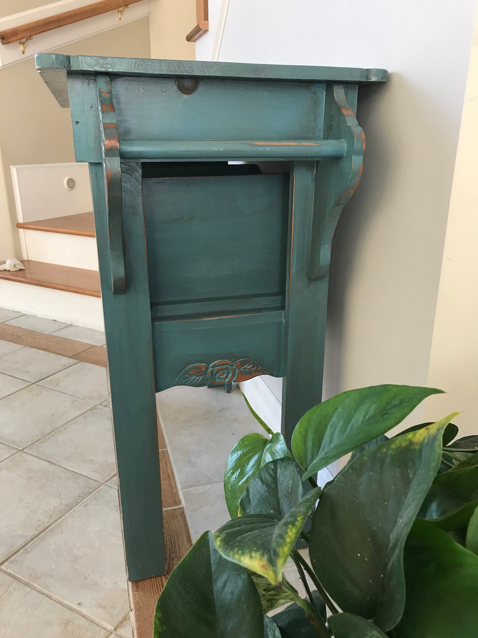 Antique Blue Butcher Block Woodworking Plan, Simple Furniture ...