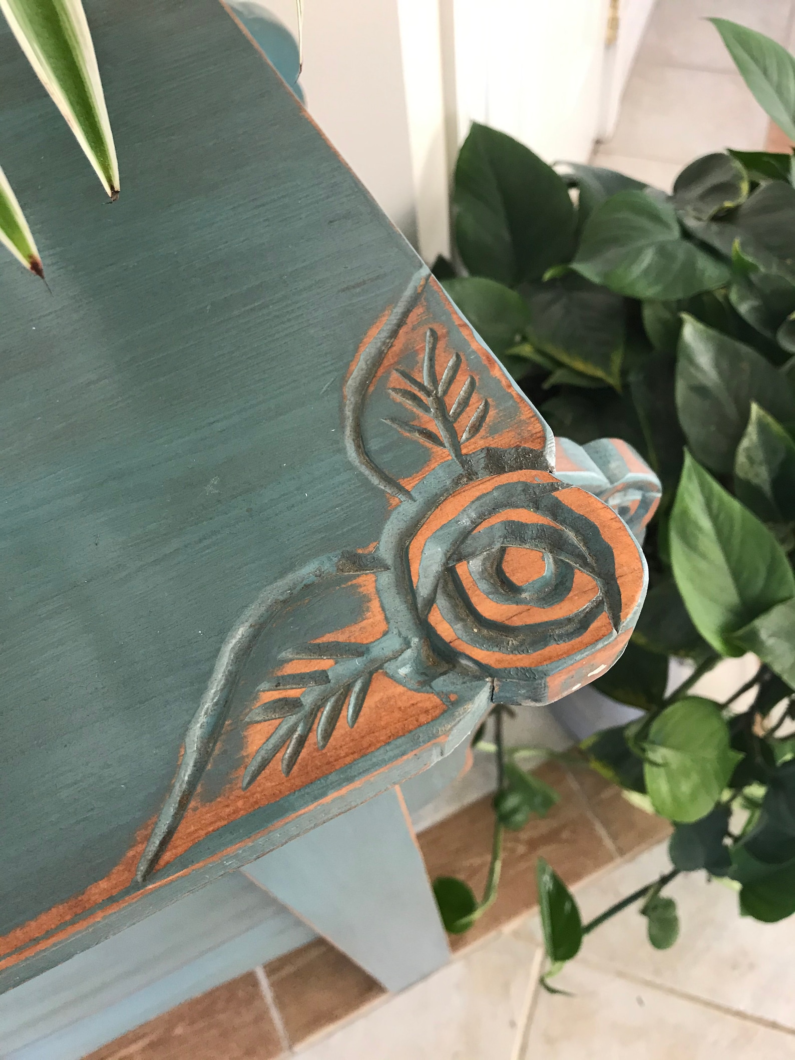 Antique Blue Butcher Block Woodworking Plan, Simple Furniture ...