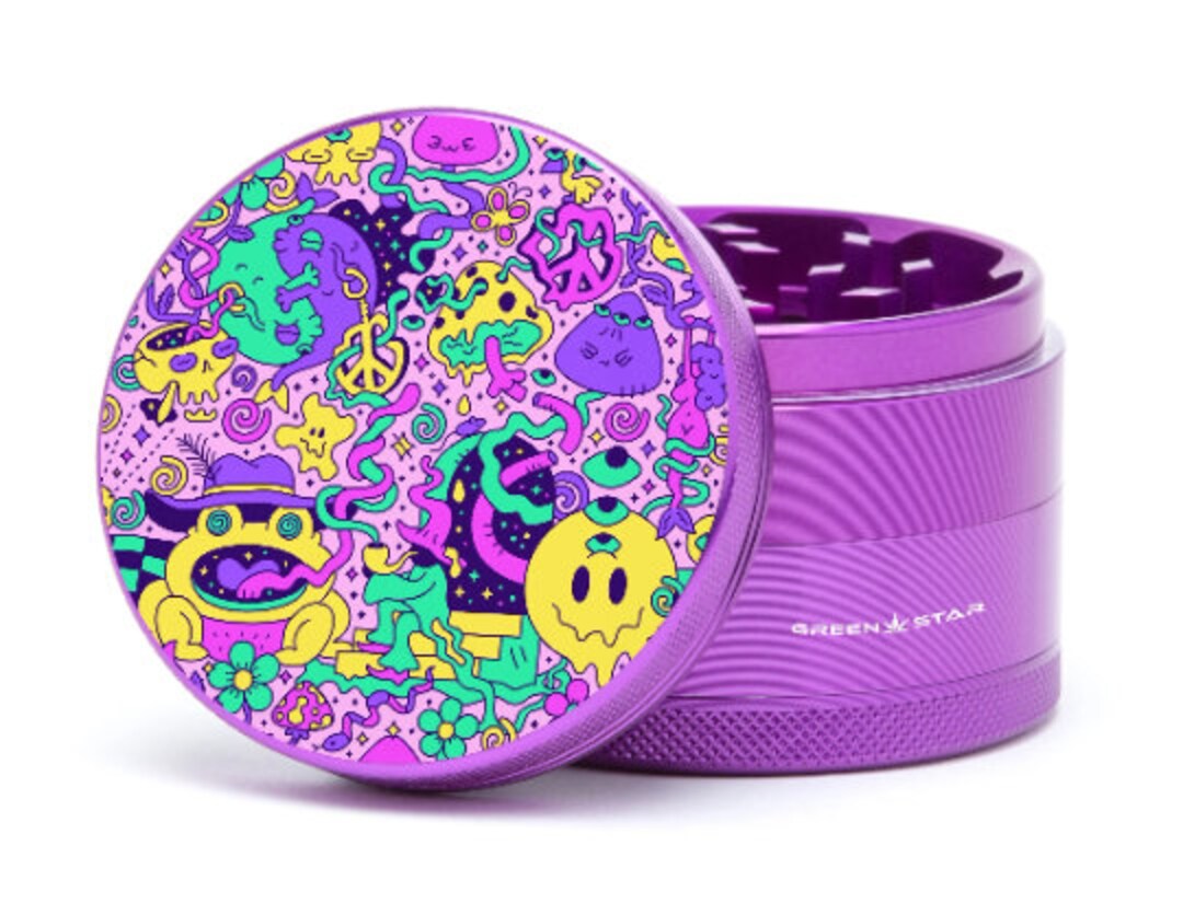 Psychedelic Herb Grinder Trippy Grinder Mushroom Herb Grinder - Etsy