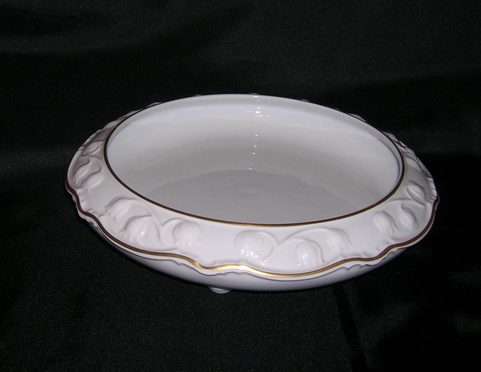 Vintage DRESDEN Centerpiece Bowl With Gold Trim - Etsy