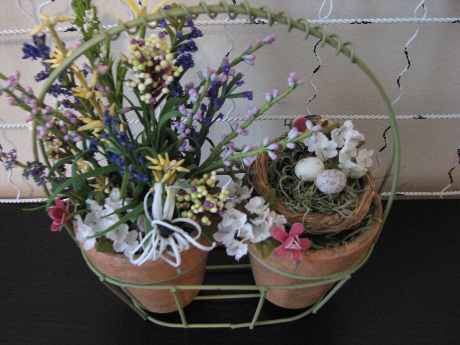 Double Clay Pot Floral - Etsy