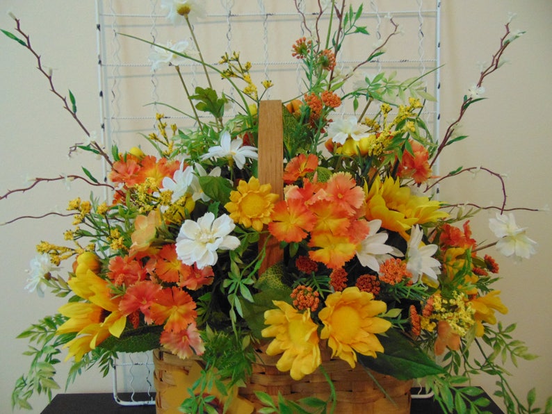 Sunflower Basket Floral | Etsy