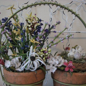 Double Clay Pot Floral - Etsy