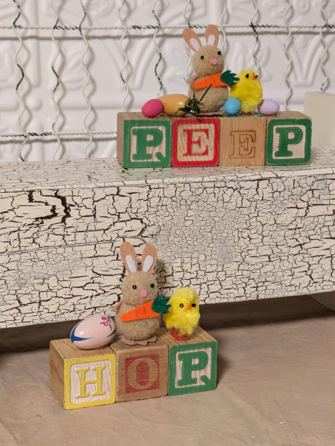 Vintage Easter Block Decor - Etsy