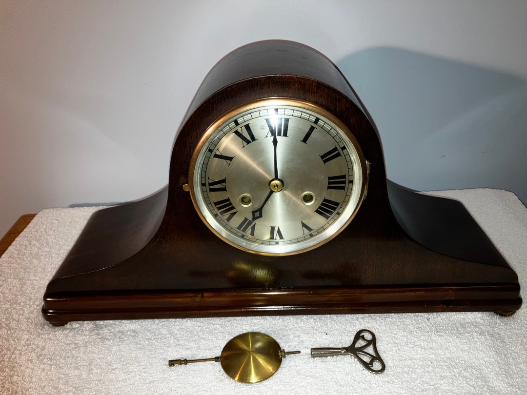 1920s Antique German Mantle Shelf Clock Working Correctly in Walnut - Etsy