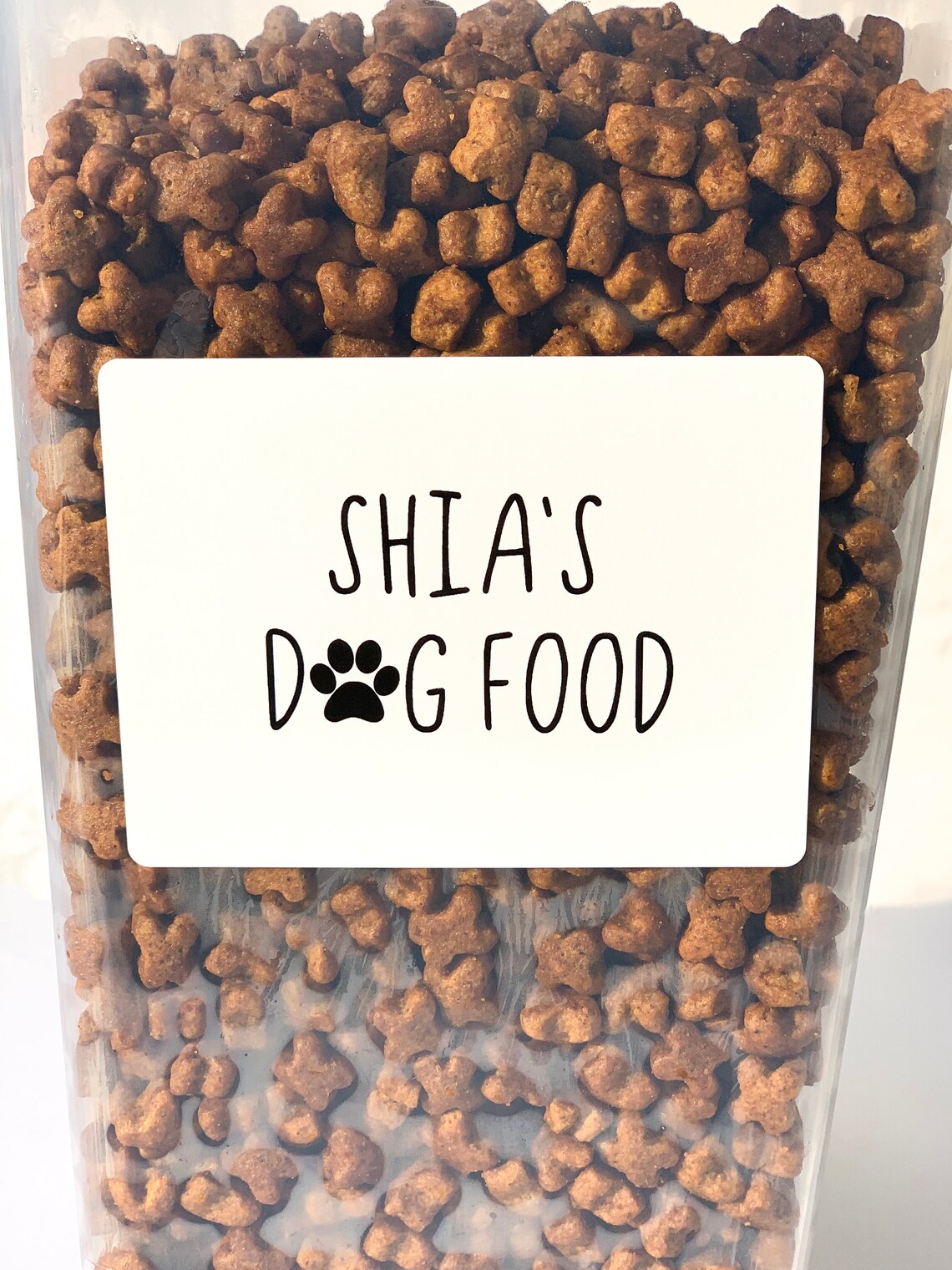 Dog Food Label Pet Food Container Label Custom Dog Food - Etsy