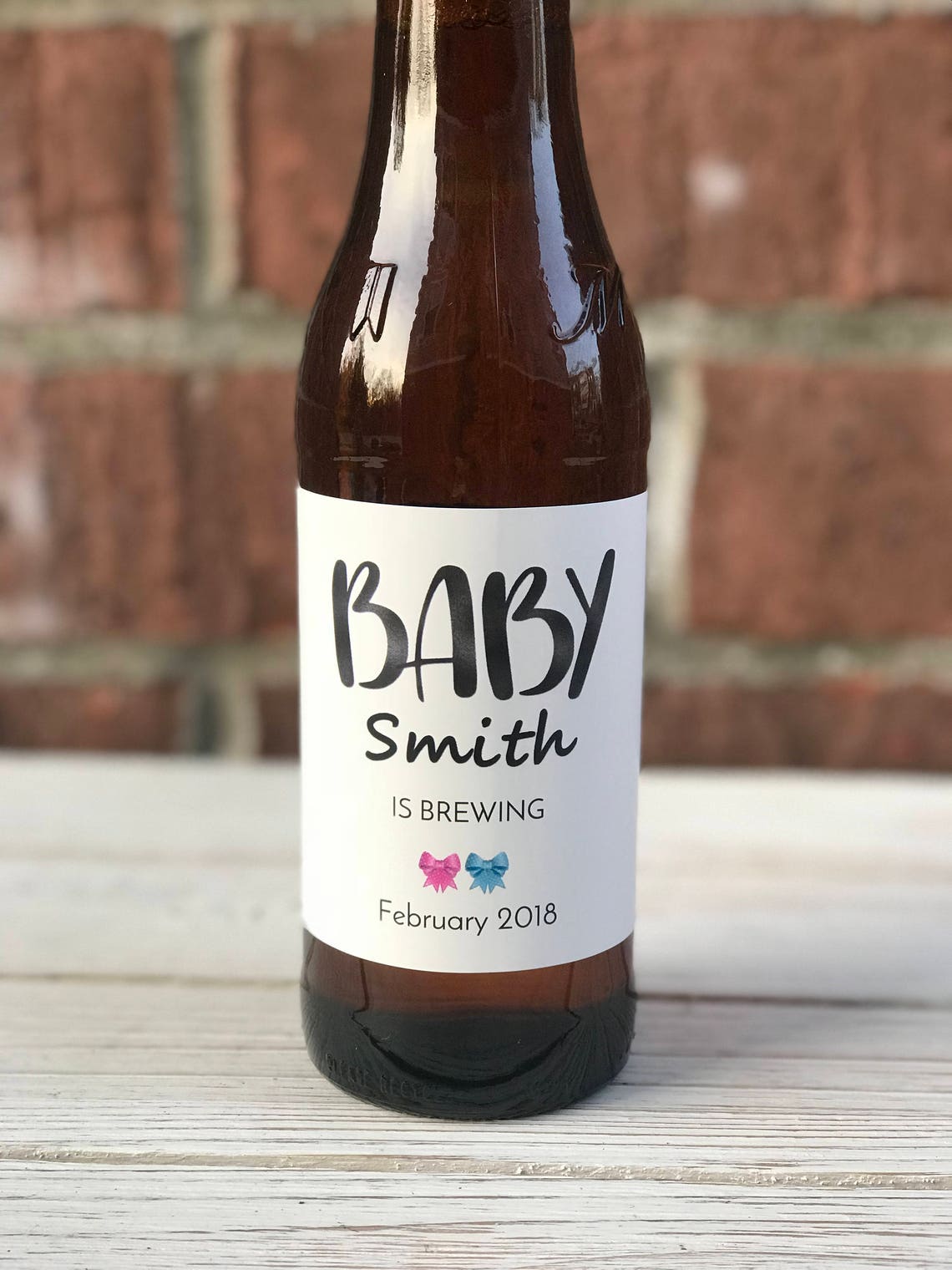 Baby is Brewing Beer Labels Custom Pregnancy Announcement - Etsy