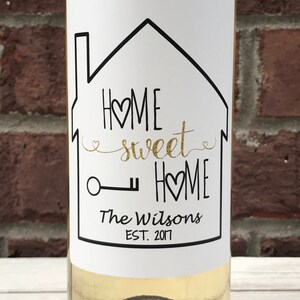 New Home Wine Label Custom Housewarming Gift Personalized - Etsy