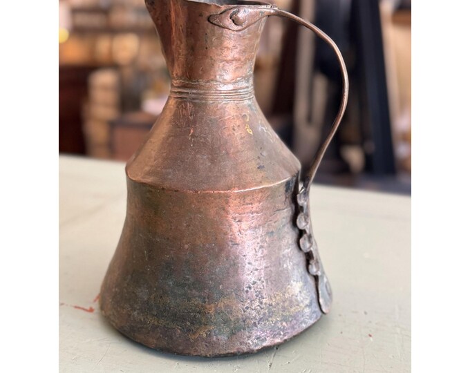 18th Century Handmade Copper Jug With Dovetail Detail & Hand Pounded ...