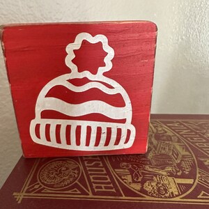 Winter Hat Wood Sign, Small Wood Sign, Winter Decor, Mantle Decor ...