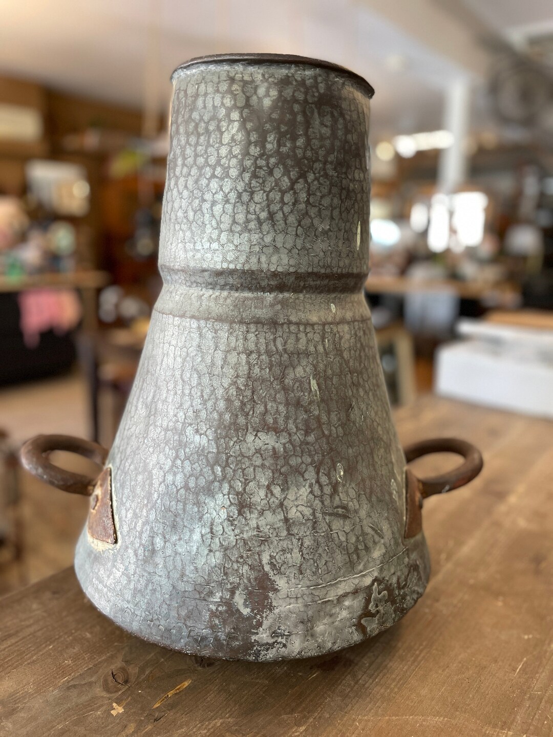 Primitive Hammered Copper Water Jug, Copper Water Jug, Water Jug ...