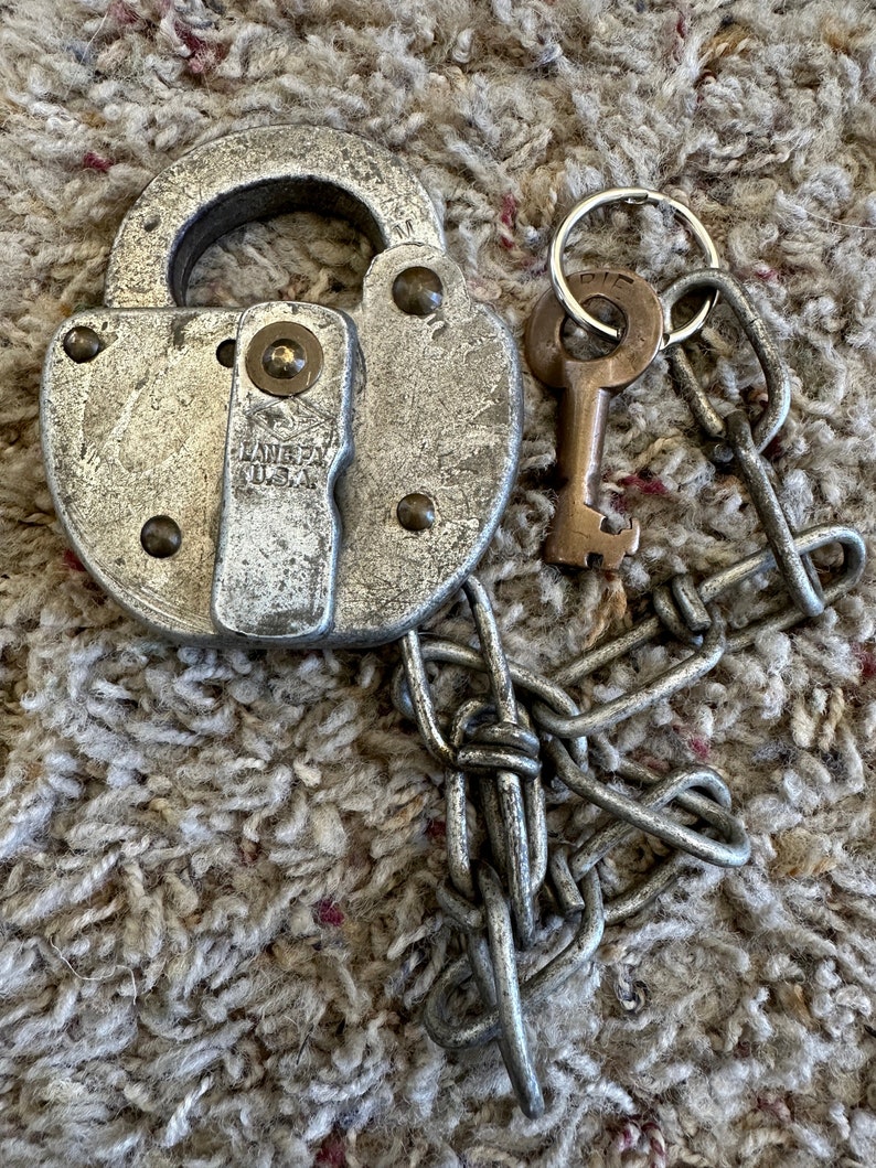 Vintage Railroad Padlock, Railroad Lock, Railroad Padlock, Antique Lock ...