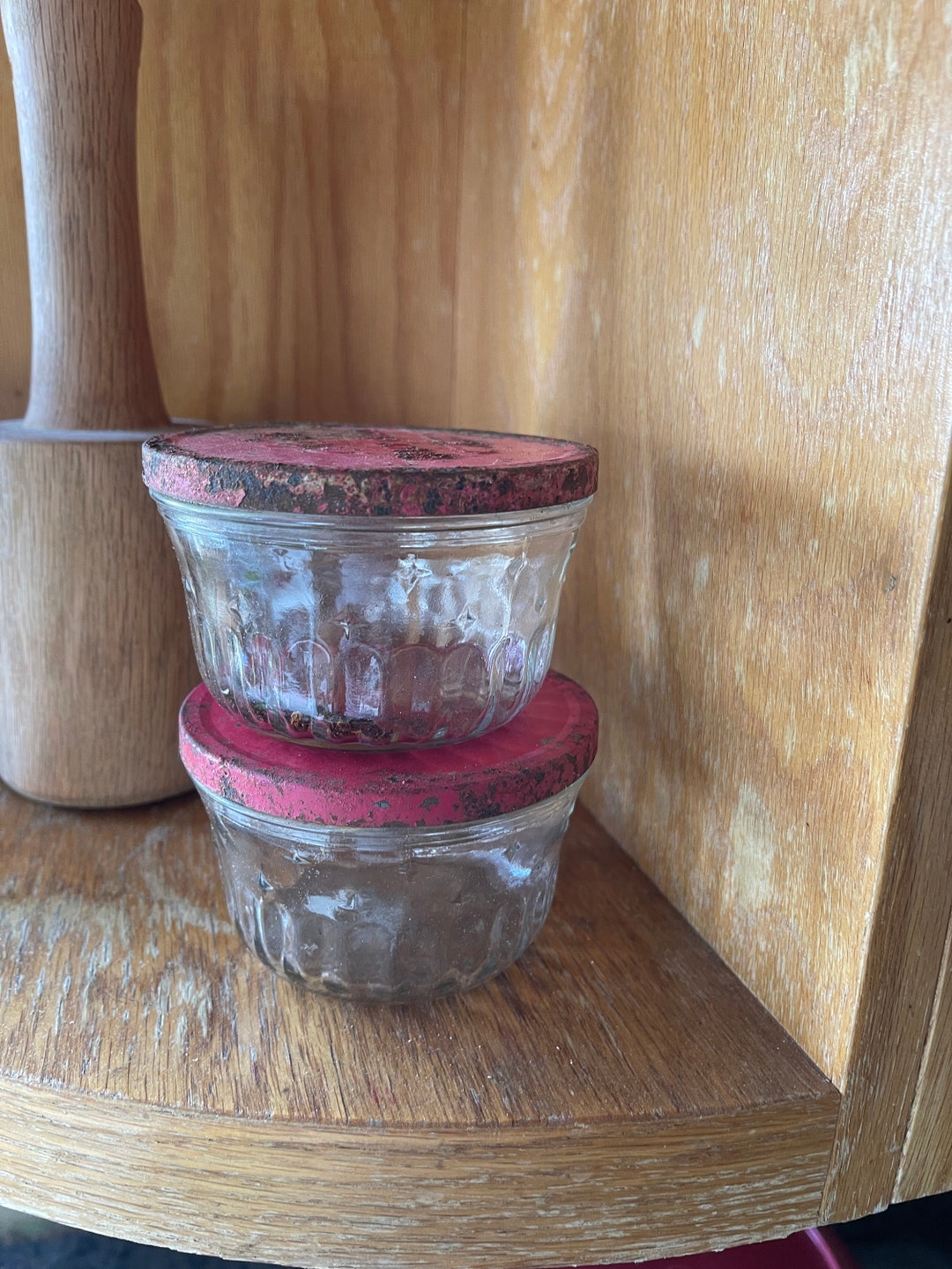 Kerr Jelly Jar With Red Lid Home Decor Rustic Home Decor Canning Jars ...