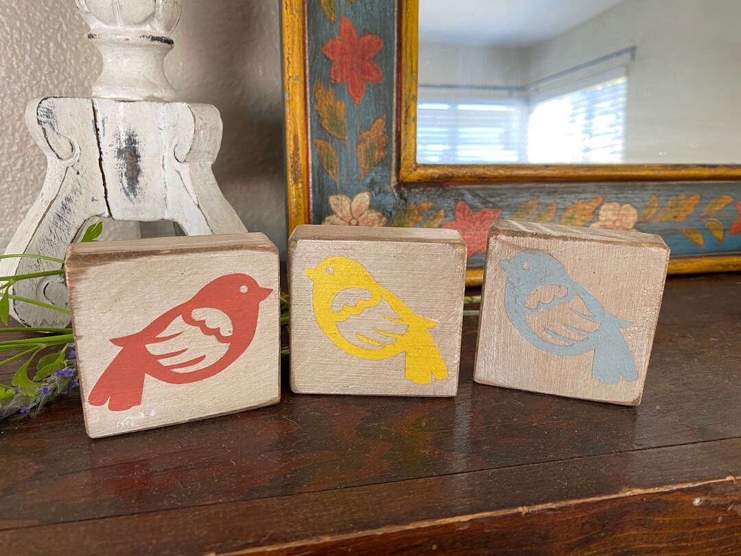 Handmade Bird Wood Block Home Decor Tiered Tray Bird Decor - Etsy Hong Kong